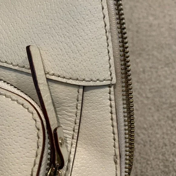 kate spade | Bags | White Leather Kate Spade Satchel Purse Handbag ...